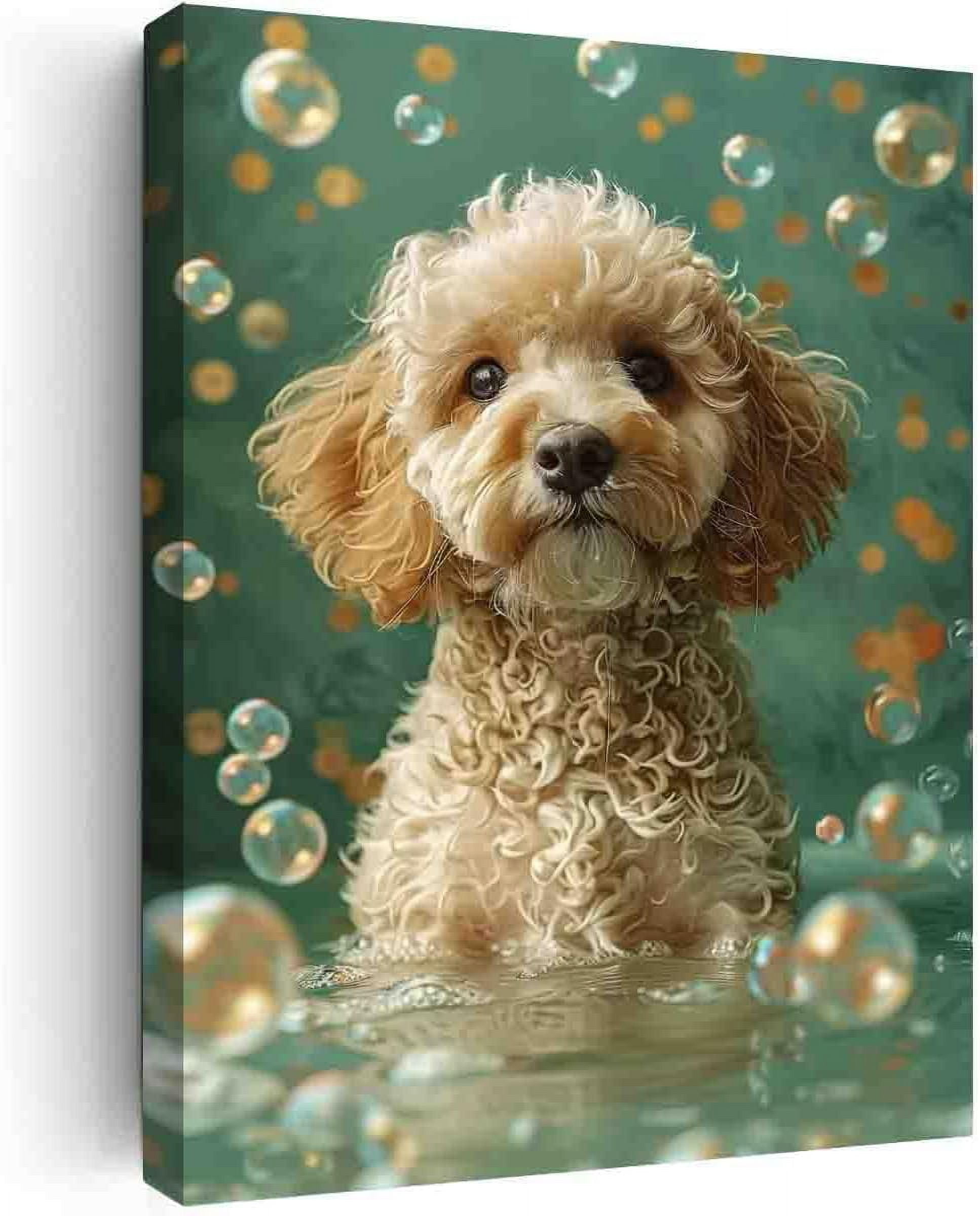 AEFER Poodle art poster,Funny Bathroom Wall Decor,Funny Animal Print ...