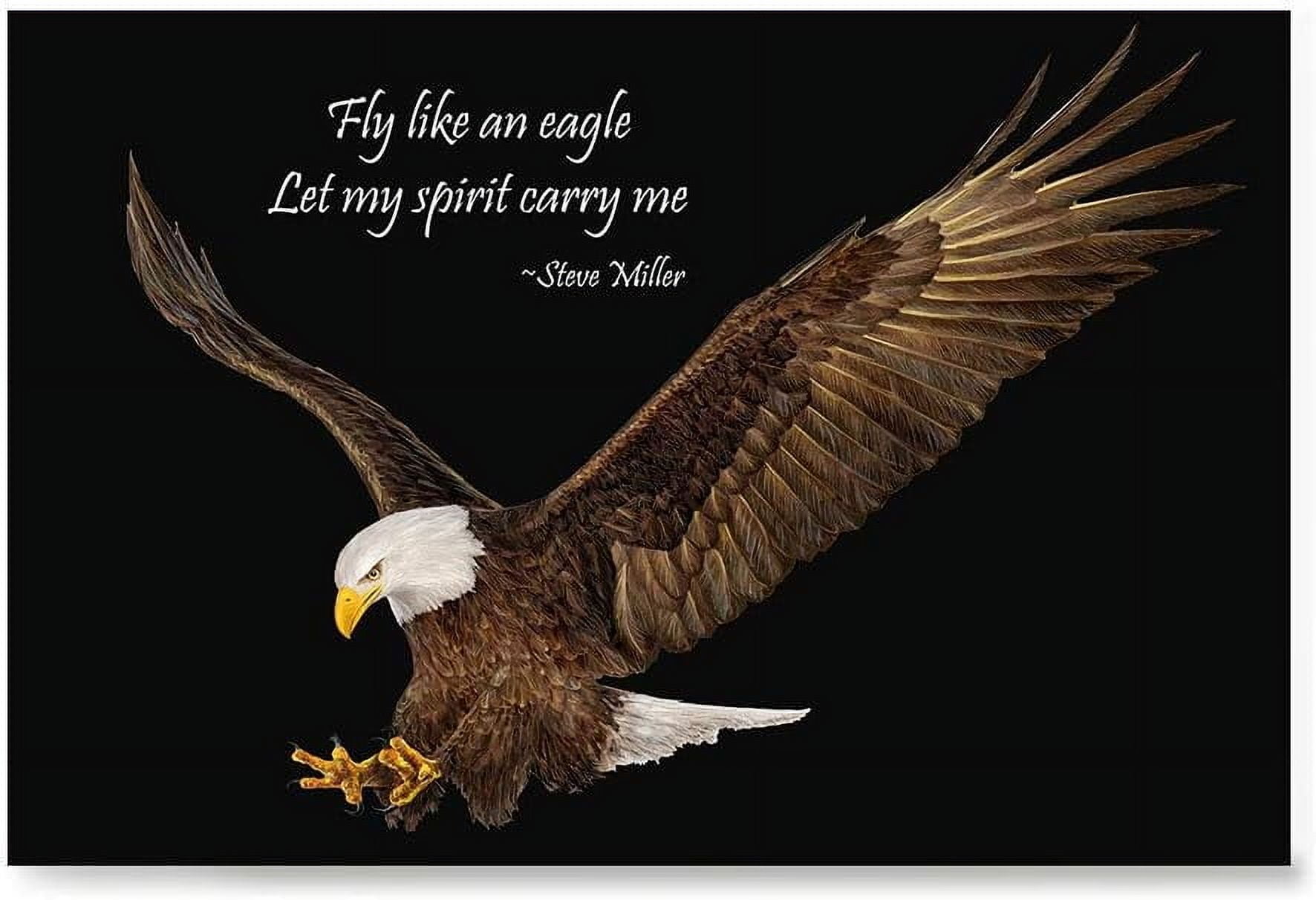 AEFER Most Popular Eagle Theme Quote Posters - Power Strength Brave ...