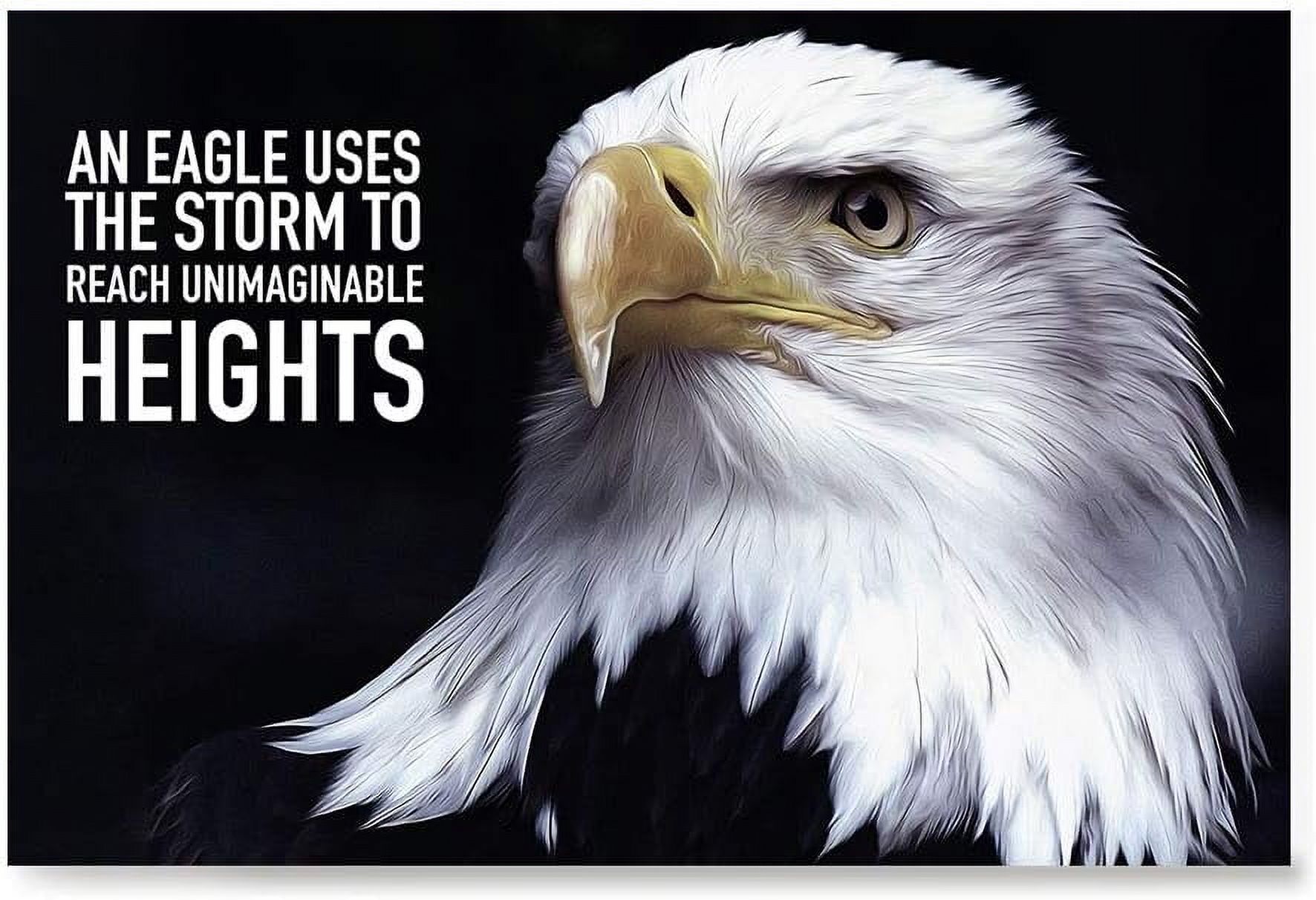 AEFER Most Popular Eagle Theme Quote Posters - Power Strength Brave ...