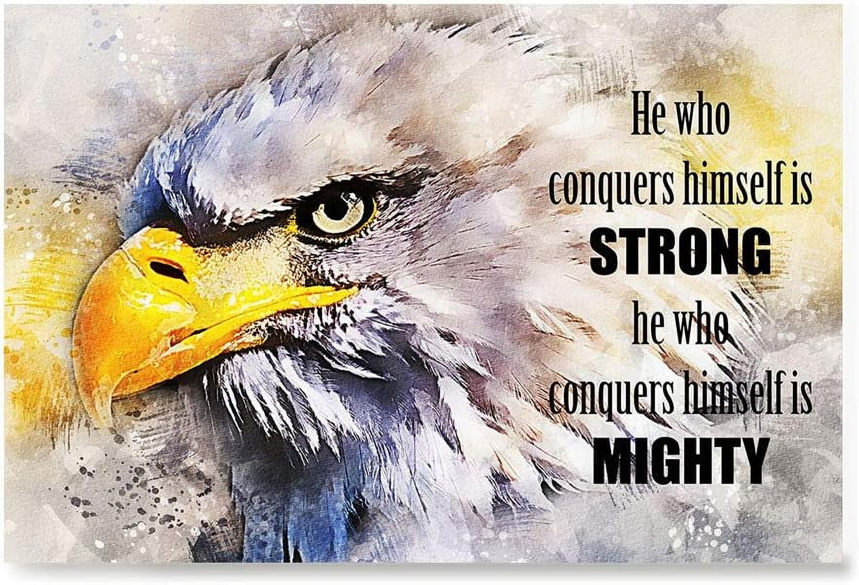 AEFER Most Popular Eagle Theme Quote Posters - Power Strength Brave ...