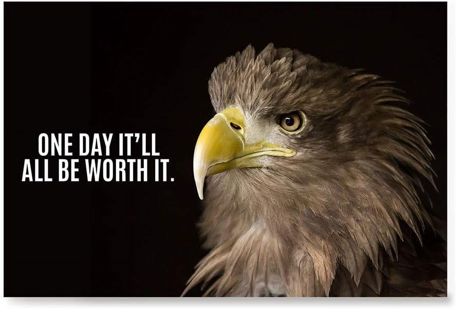 AEFER Most Popular Eagle Theme Quote Posters - Power Strength Brave ...