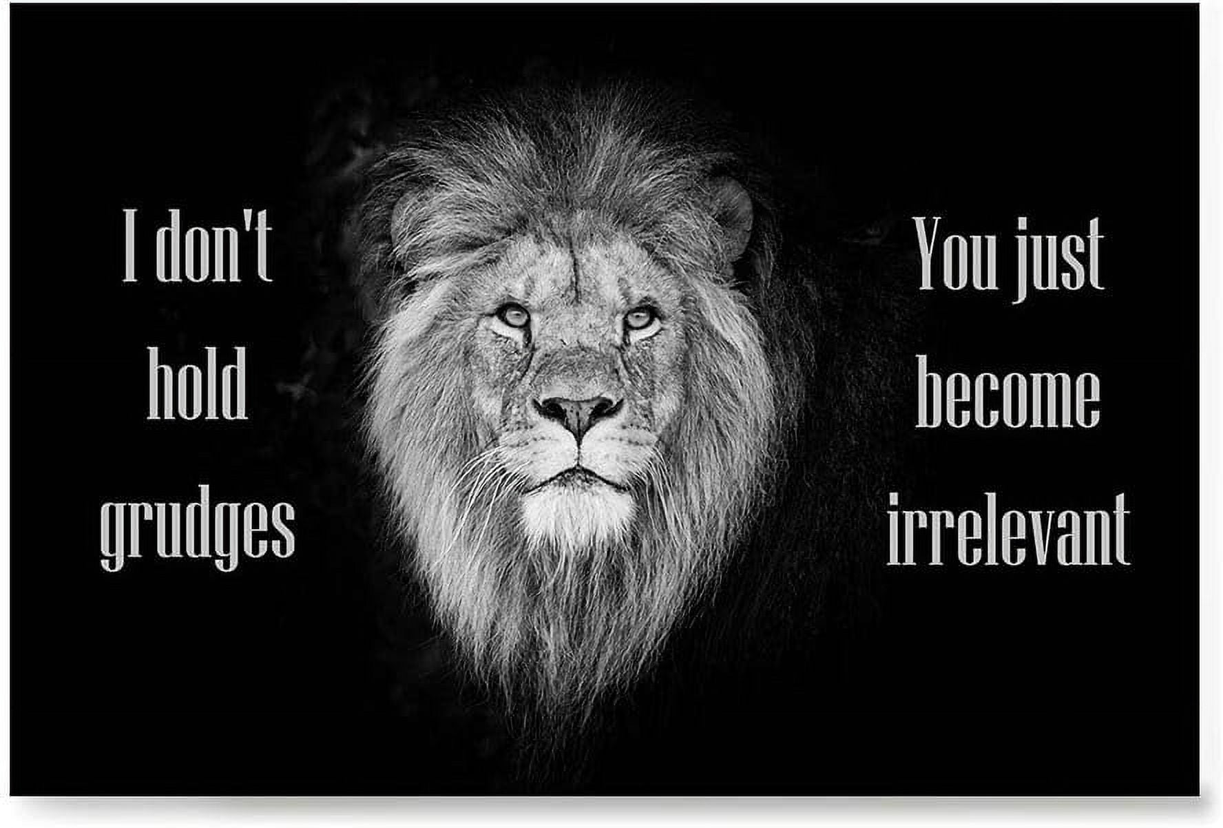 AEFER Most Popular Lion Theme Quote Posters - Power Strength Brave ...