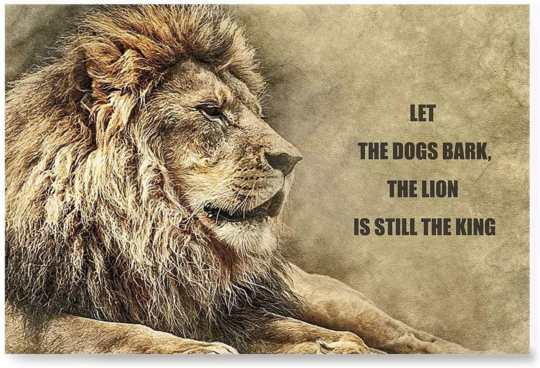 AEFER Most Popular Lion Theme Quote Posters - Power Strength Brave ...