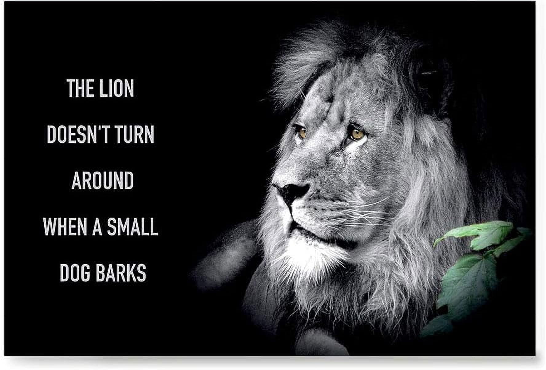 AEFER Most Popular Lion Theme Quote Posters - Power Strength Brave ...
