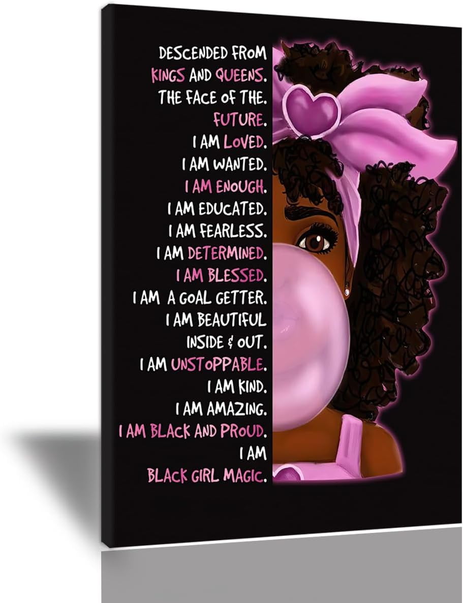 AEFER-Poster-African-American-Canvas-Wall-Art-Black-King-and-Queen-Wall-Art-Inspirational ...