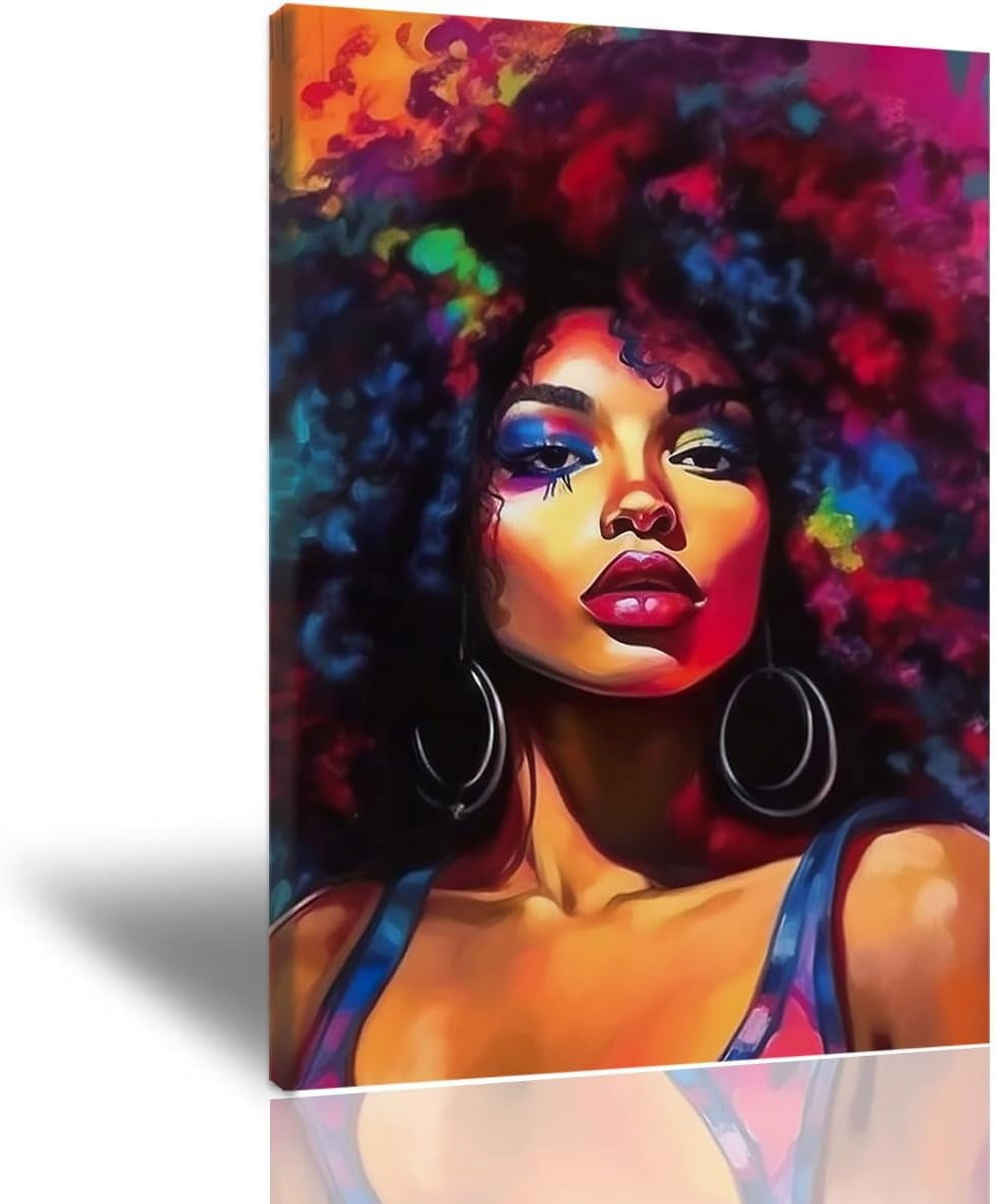 AEFER-Poster-African-American-Canvas-Wall-Art-Black-King-and-Queen-Wall-Art-Inspirational ...