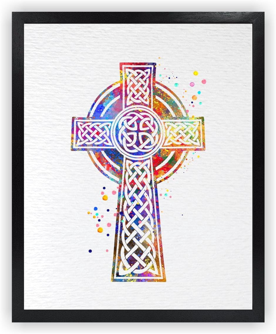 AEFER-Poster-Celtic-Cross-Christian-cross-Watercolor-Art-Print-Symbol ...