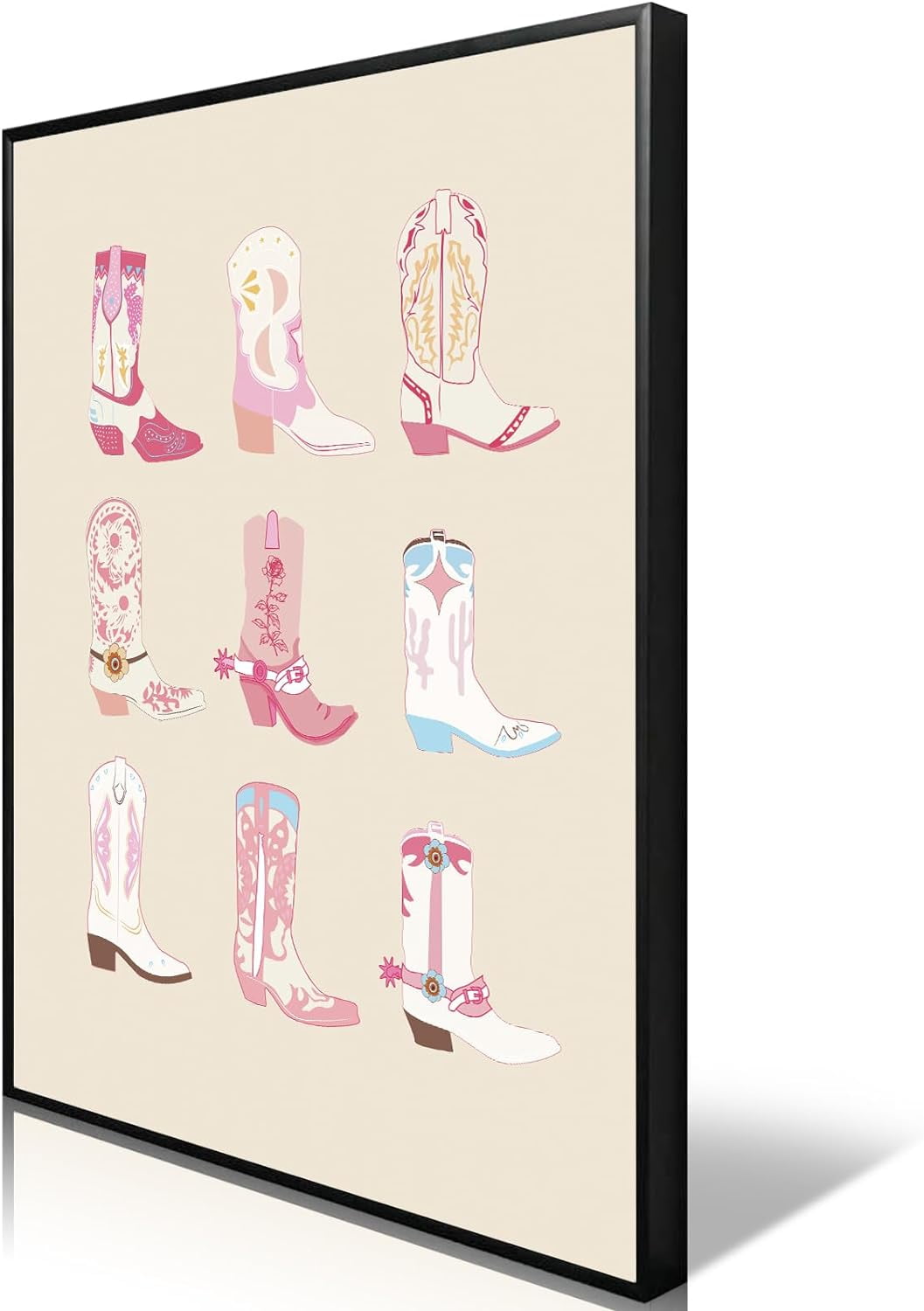 AEFER-Poster-Cowgirl-Boots-Print-Poster-Pink-Western-Coastal-Cowgirl ...