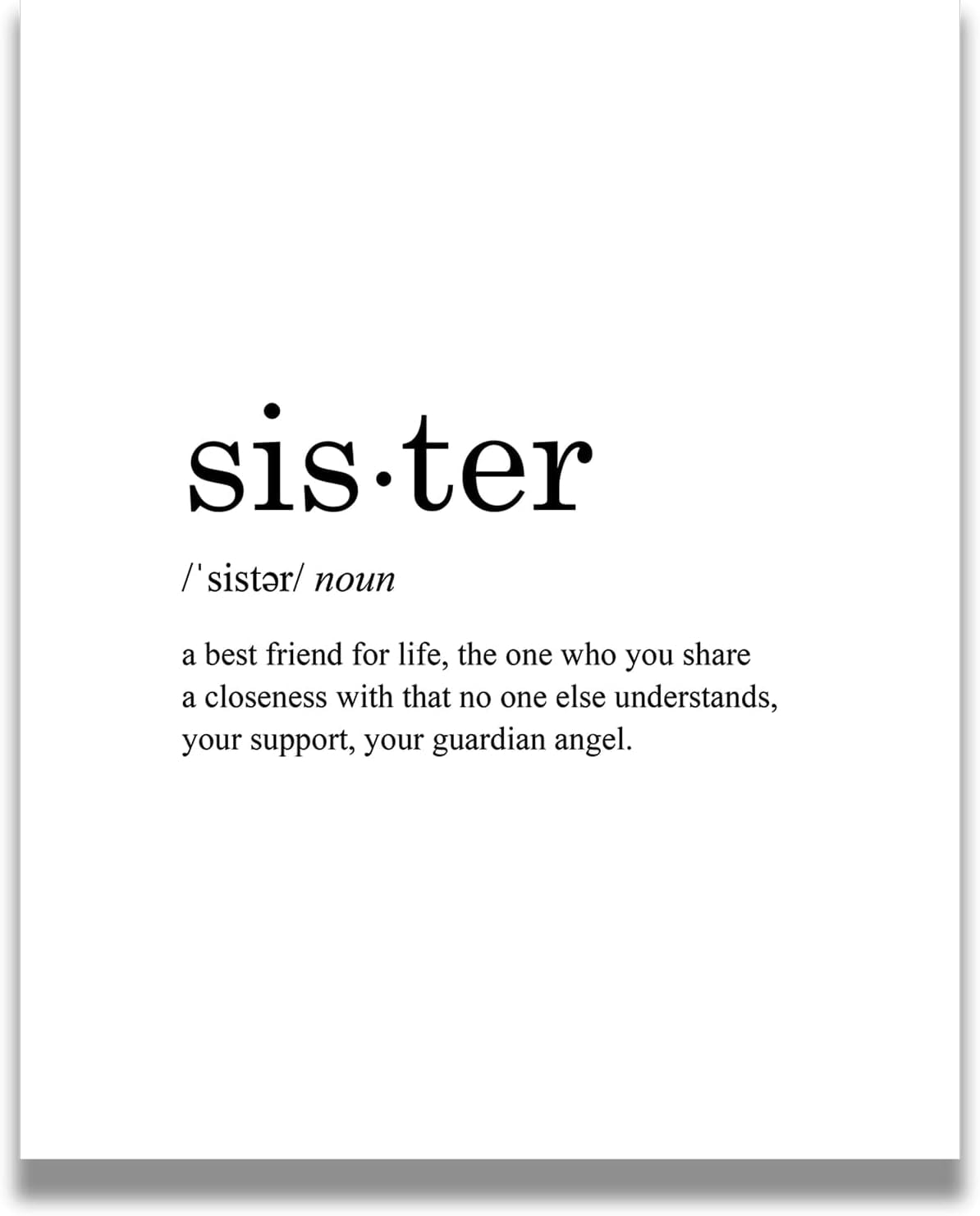 AEFER-Poster-Sister-Definition-Wall-Art-Sisters-Decor-Minimalist-wall ...