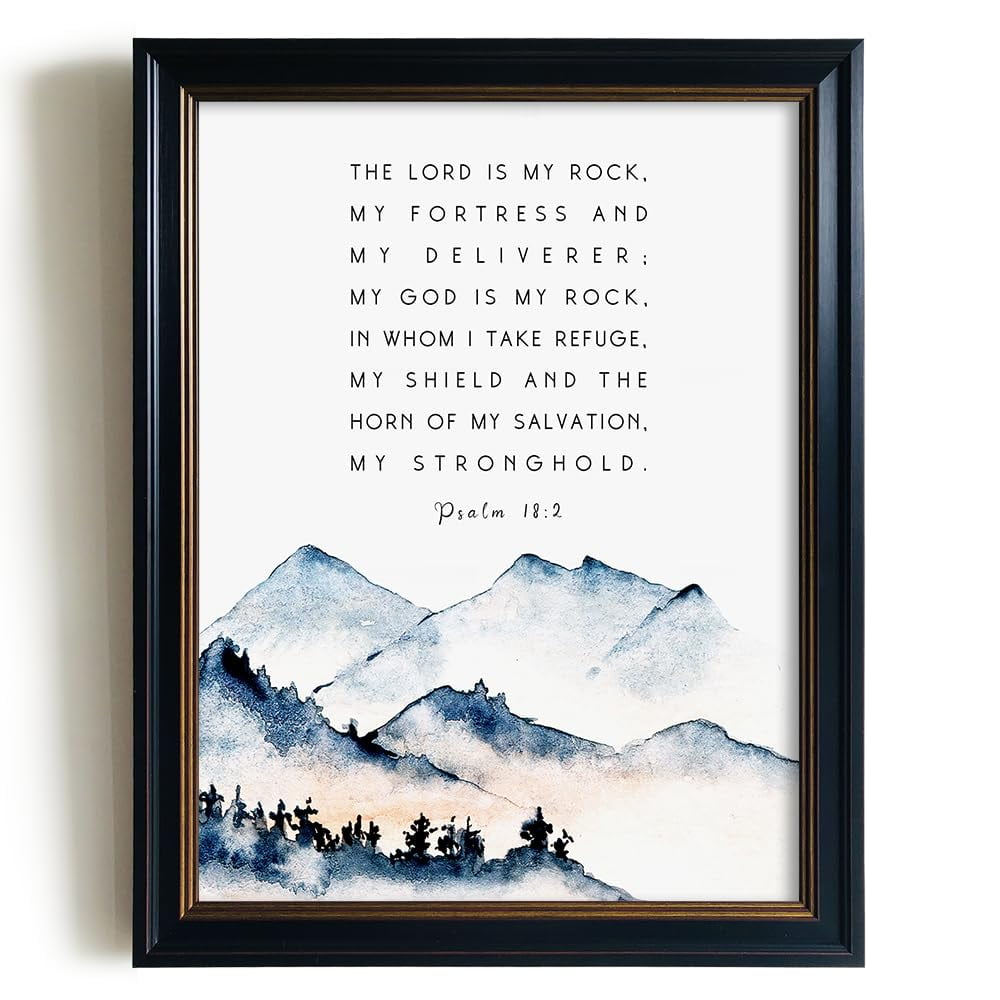 AEFER Psalm 62:5-6 Religious Quotes Wall Art - Inspirational Bible ...