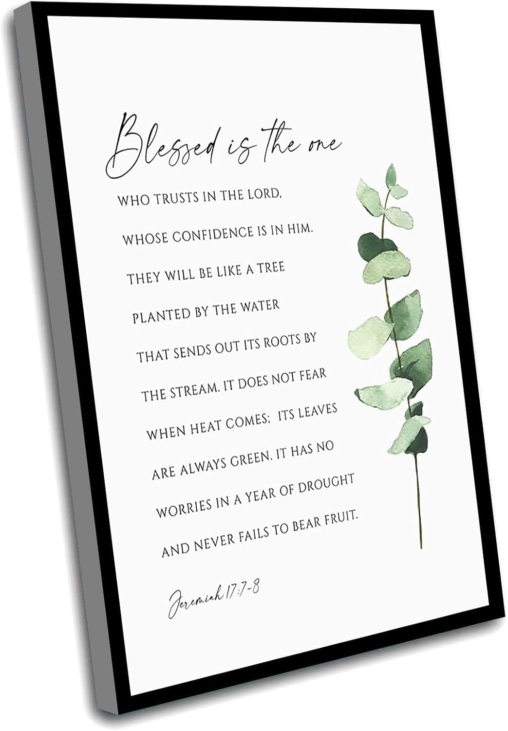 AEFER RUSTIC OFFICE DECOR, Jeremiah 17 7-8 Bible Verse Christian Home ...