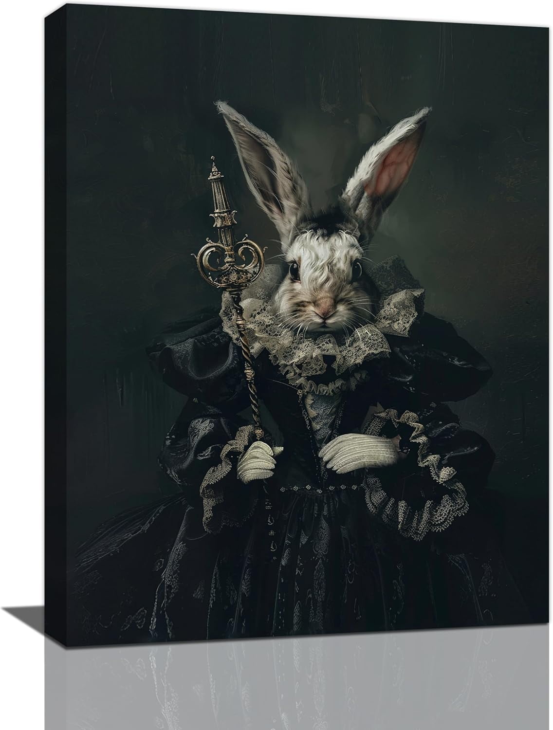 AEFER Rabbit Gothic Wall Art Dark Spooky Pictures Wall Decor Goth ...
