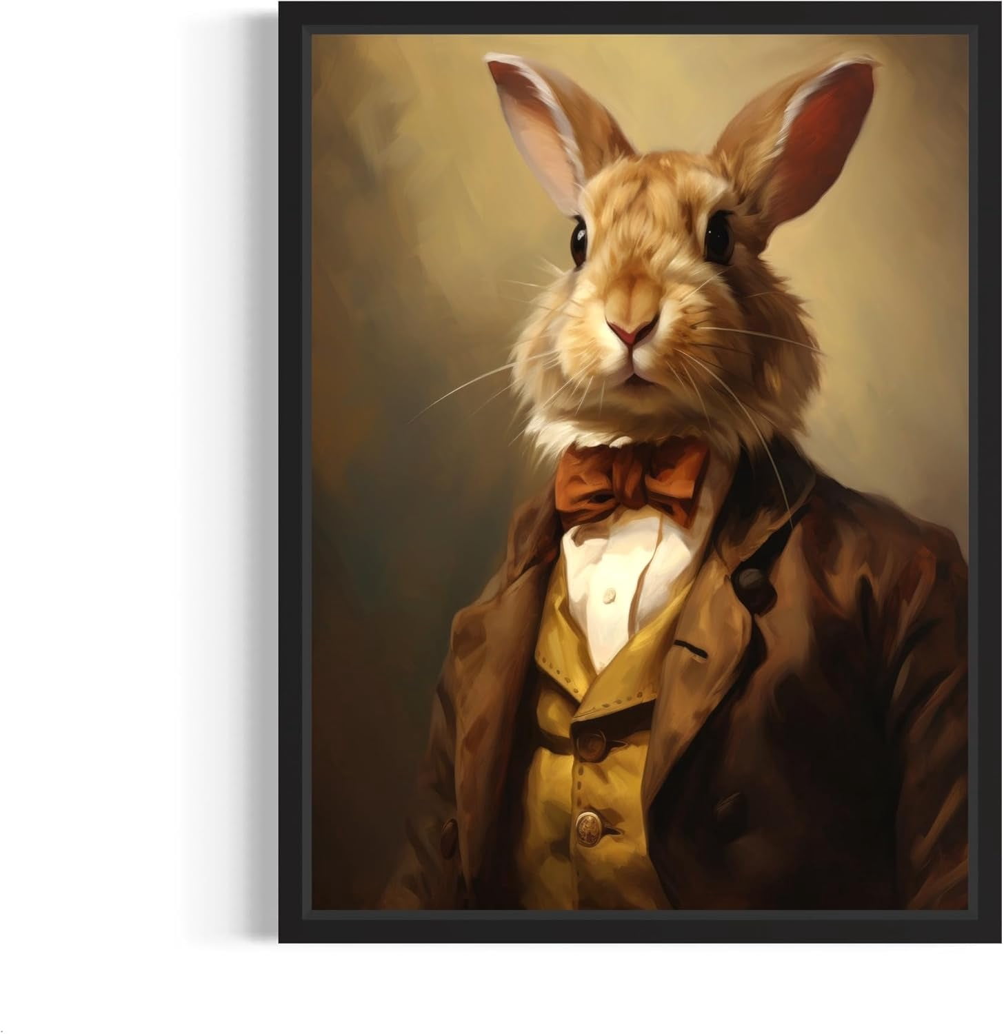 AEFER Rabbit Vintage Portrait Poster Art Print, Classic Animals Wall ...