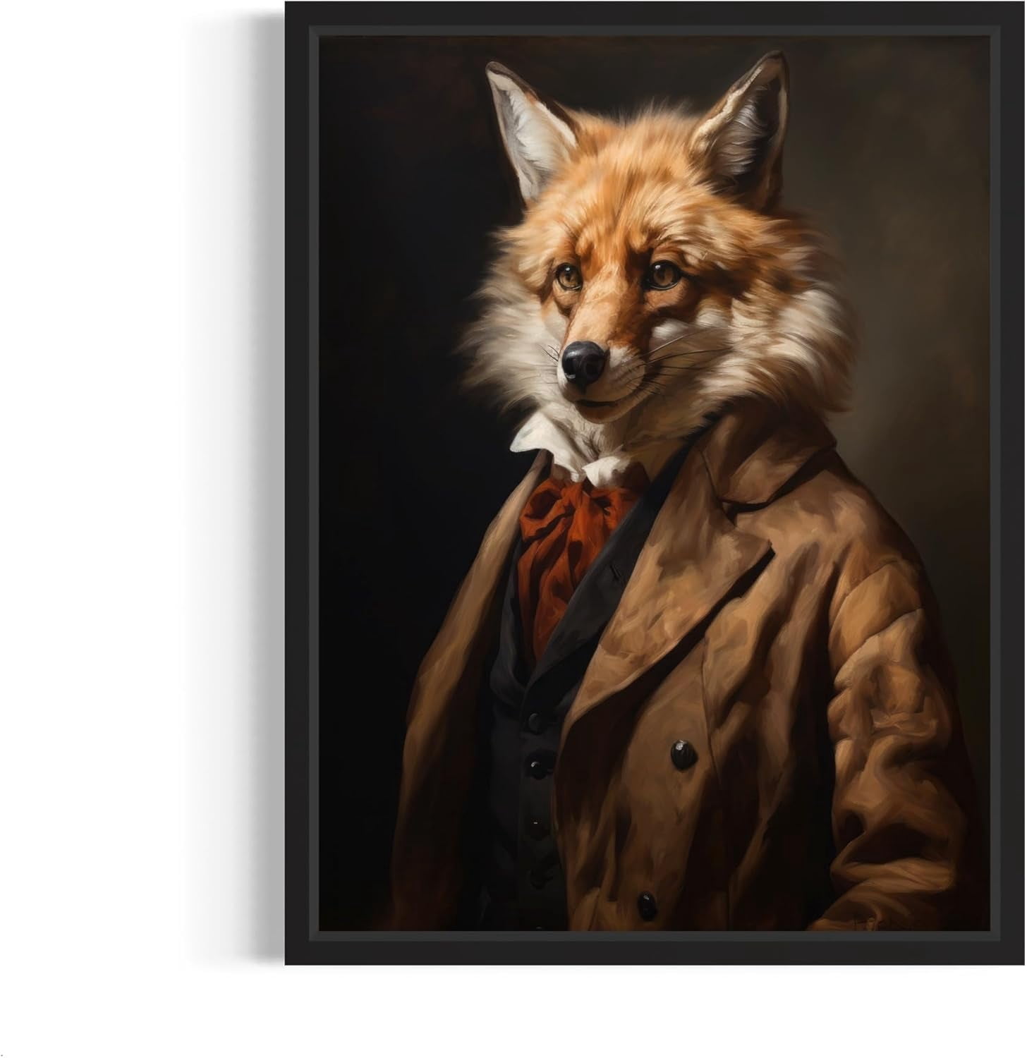 AEFER Red Fox Vintage Portrait Poster Art Print, Classic Animals Wall ...