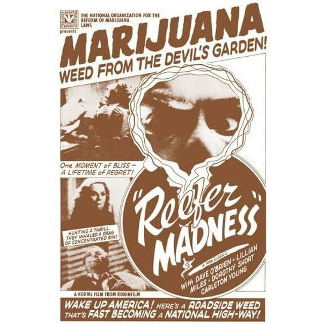 AEFER "Reefer Madness" 1936 Marijuana Propaganda Movie Sepia Poster ...