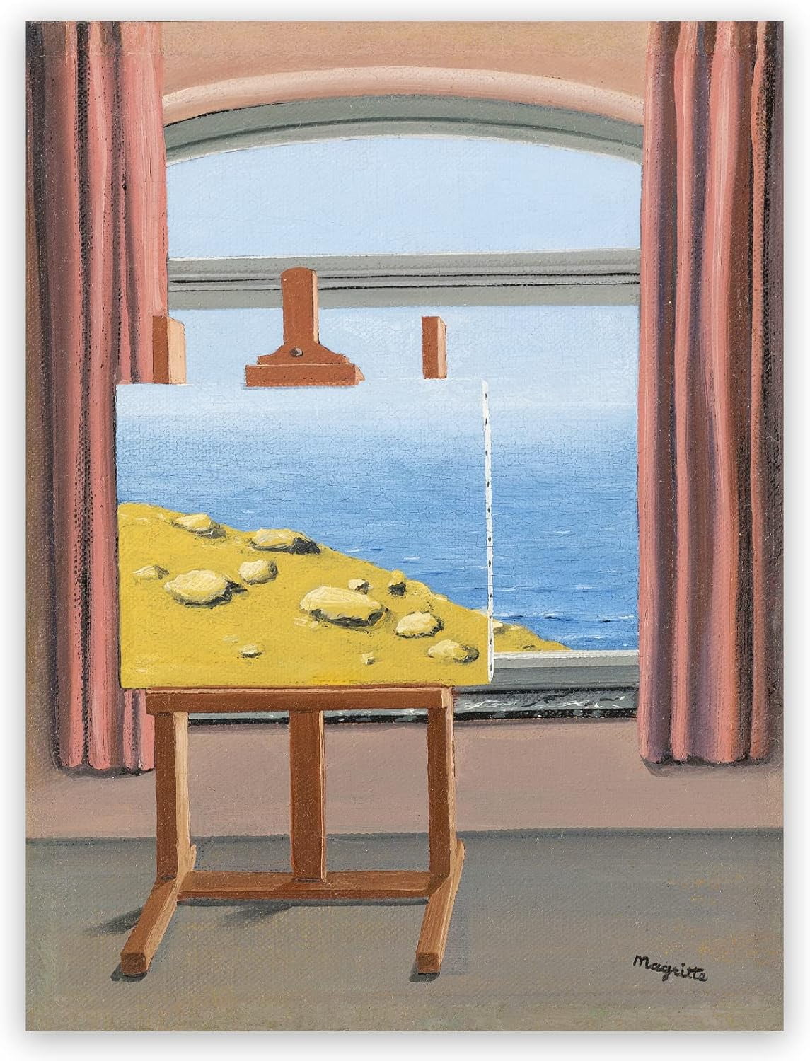 AEFER Rene Magritte Wall Art Poster Human Condition Canvas Art Print ...