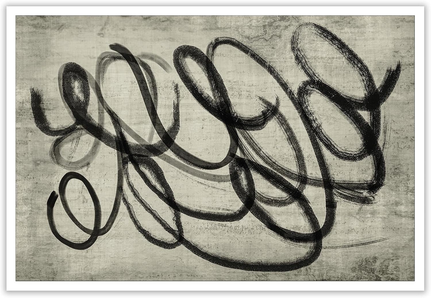 AEFER Retro Black Loops Posters Minimalist Contemporary Abstract Shapes ...