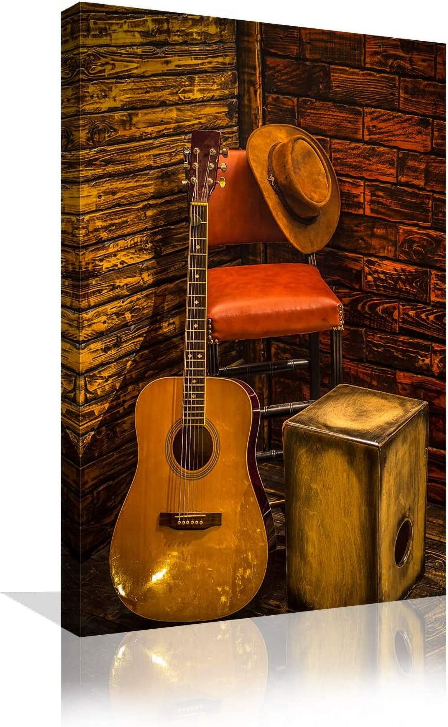 AEFER Retro Music Wall Art Guitar Pictures Canvas Prints Home Decor ...