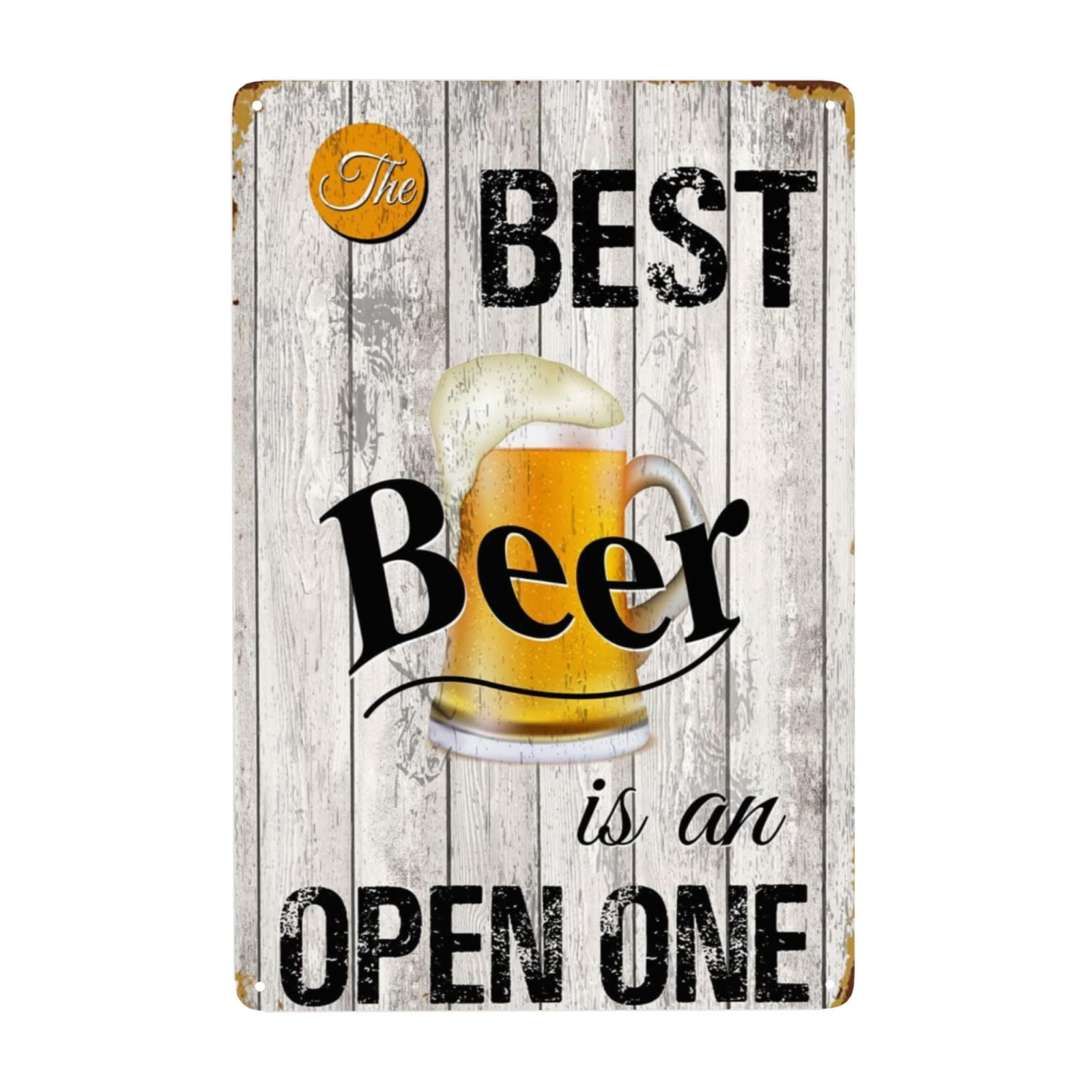 AEFER Retro Vintage Funny Beer Metal Aluminum Sign Garage Kitchen Decor ...