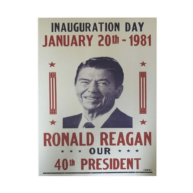 AEFER Ronald Reagan Inauguration Day Poster Unframe: 18x12inch(45x30cm ...