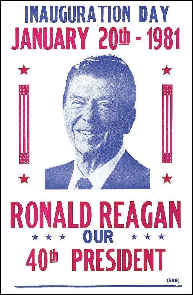AEFER Ronald Reagan Inauguration Vintage Style Poster Unframe ...