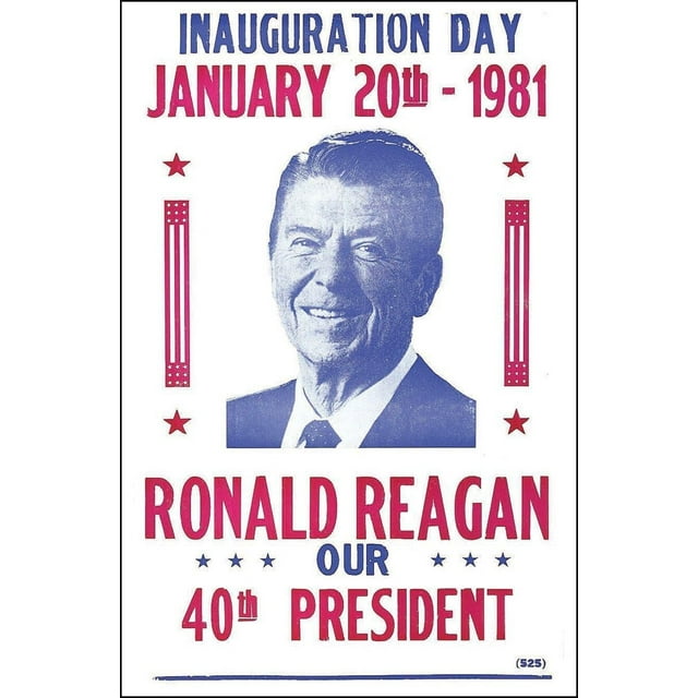 AEFER Ronald Reagan Inauguration Vintage Style Poster Unframe ...