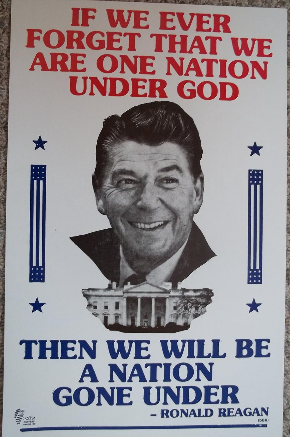 AEFER Ronald Reagan-Picture and Quote Poster Unframe: 20x16inch(50x40cm ...