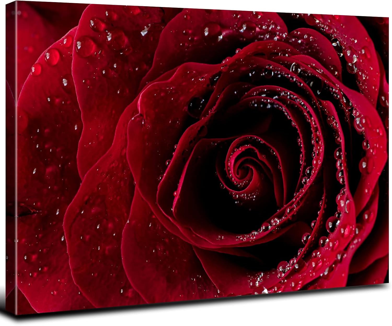 AEFER Rose Wall Decor Red Flowers Canvas Wall Art for Women Bedroom ...