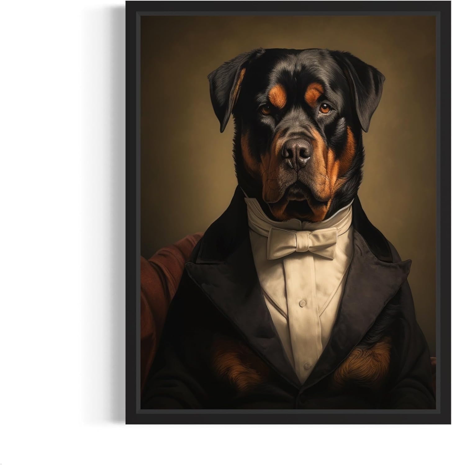 AEFER Rottweiler Vintage Portrait Poster Art Print, Classic Animals ...