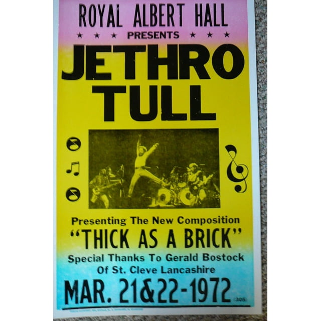 AEFER Royal Albert Hall Presents Jethro Tull Poster Unframe: 14x11inch ...