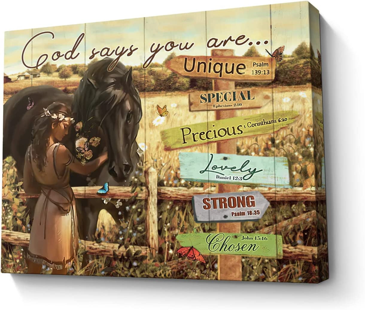 AEFER Rustic Farmhouse Horse Wall Art Horse Gifts for Girls ...