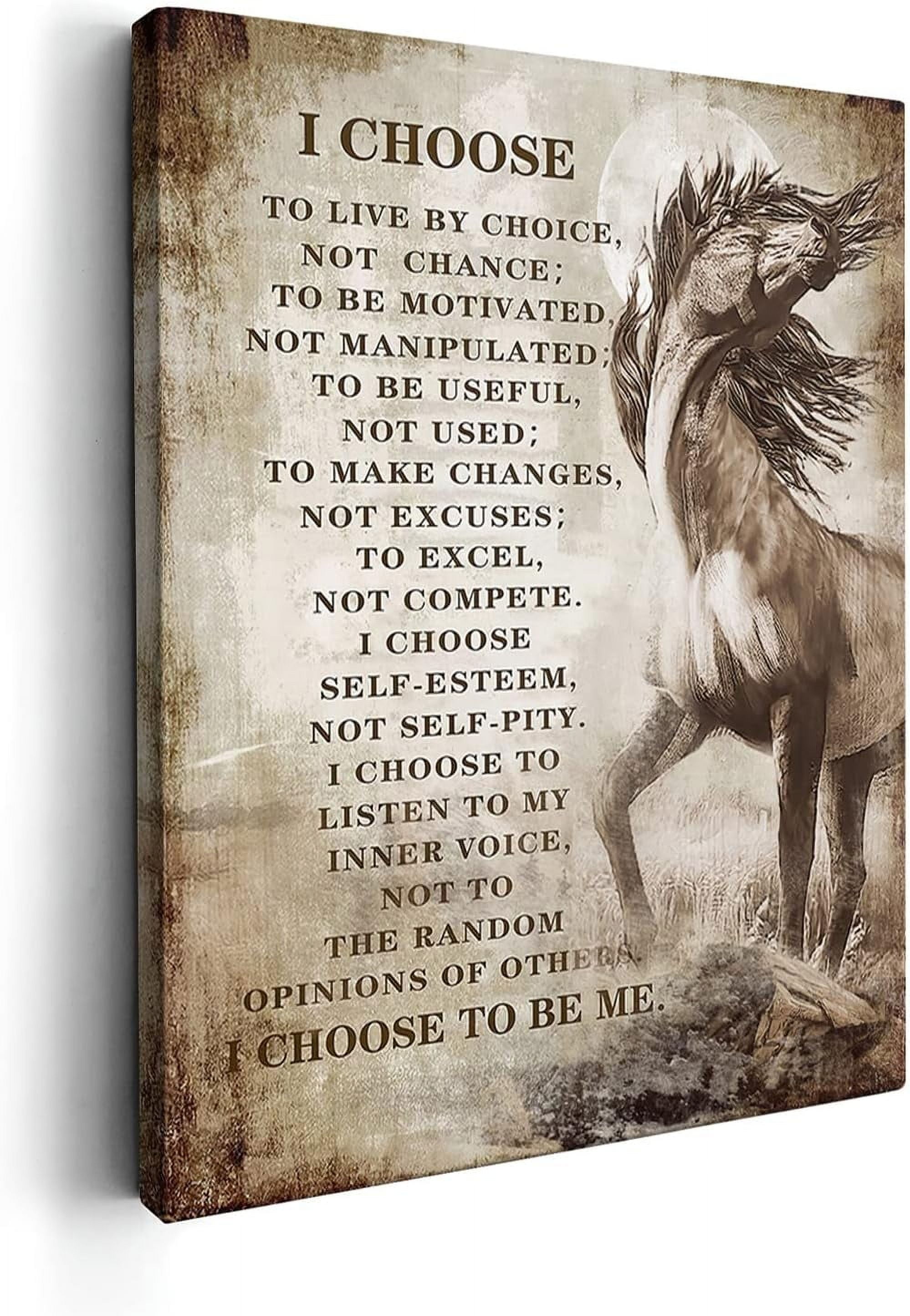 AEFER Rustic Religious Horse Canvas Wall Art Christian Horse Picture ...