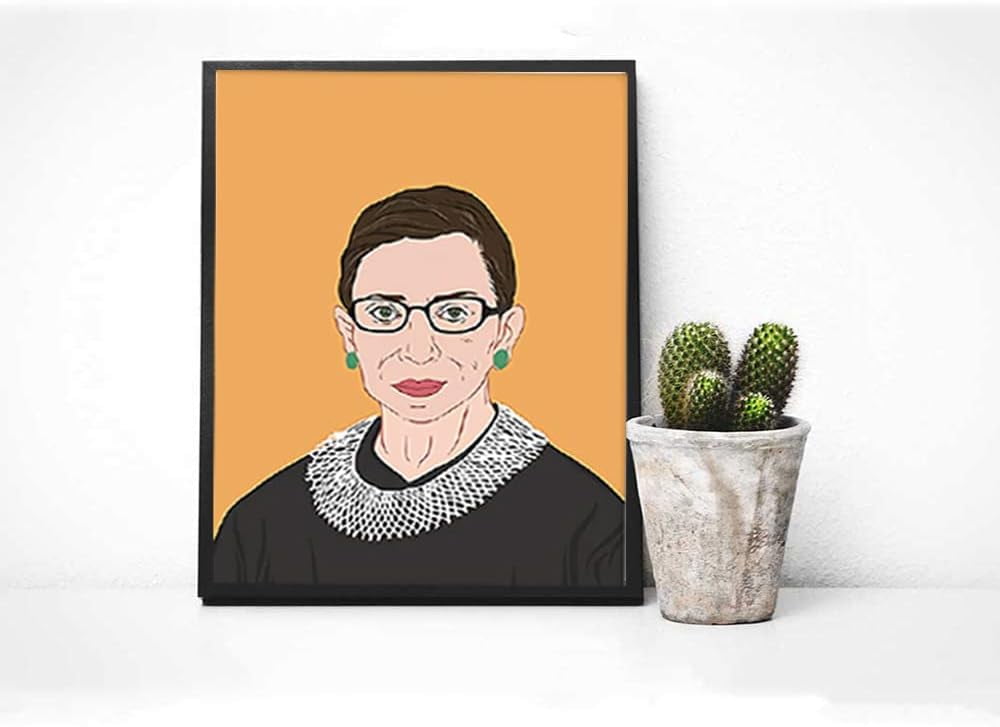 AEFER Ruth Bader Ginsburg Watercolor Wall Art Poster, Notorious RBG ...