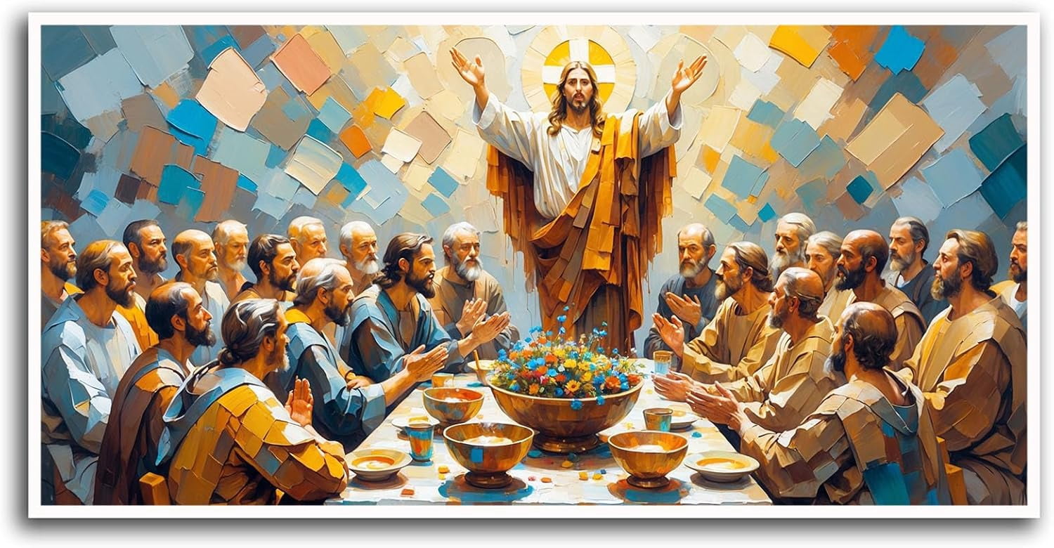 AEFER Sacred Gathering Oil Painting: A Moment of Shared Reverence ...