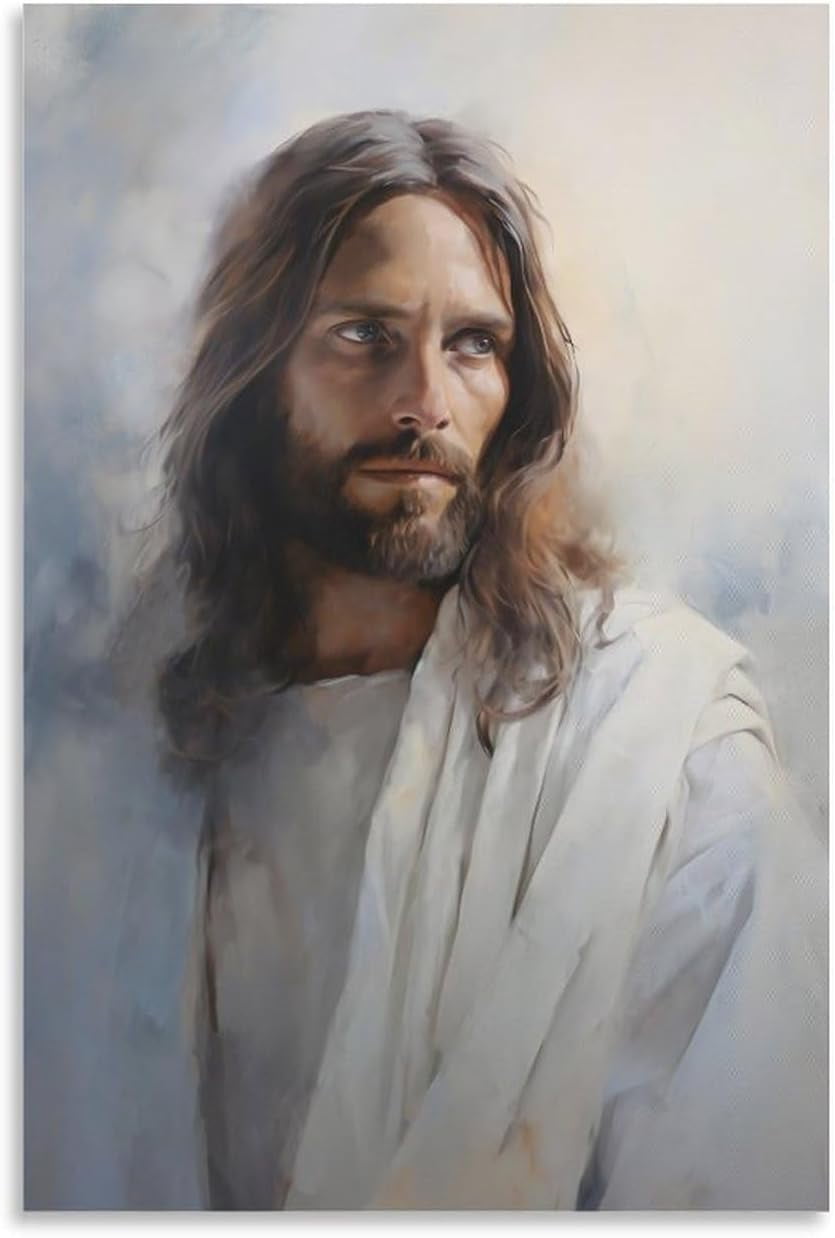 AEFER Sacred Heart of Jesus Picture Christ Poster Religious Canvas Wall ...