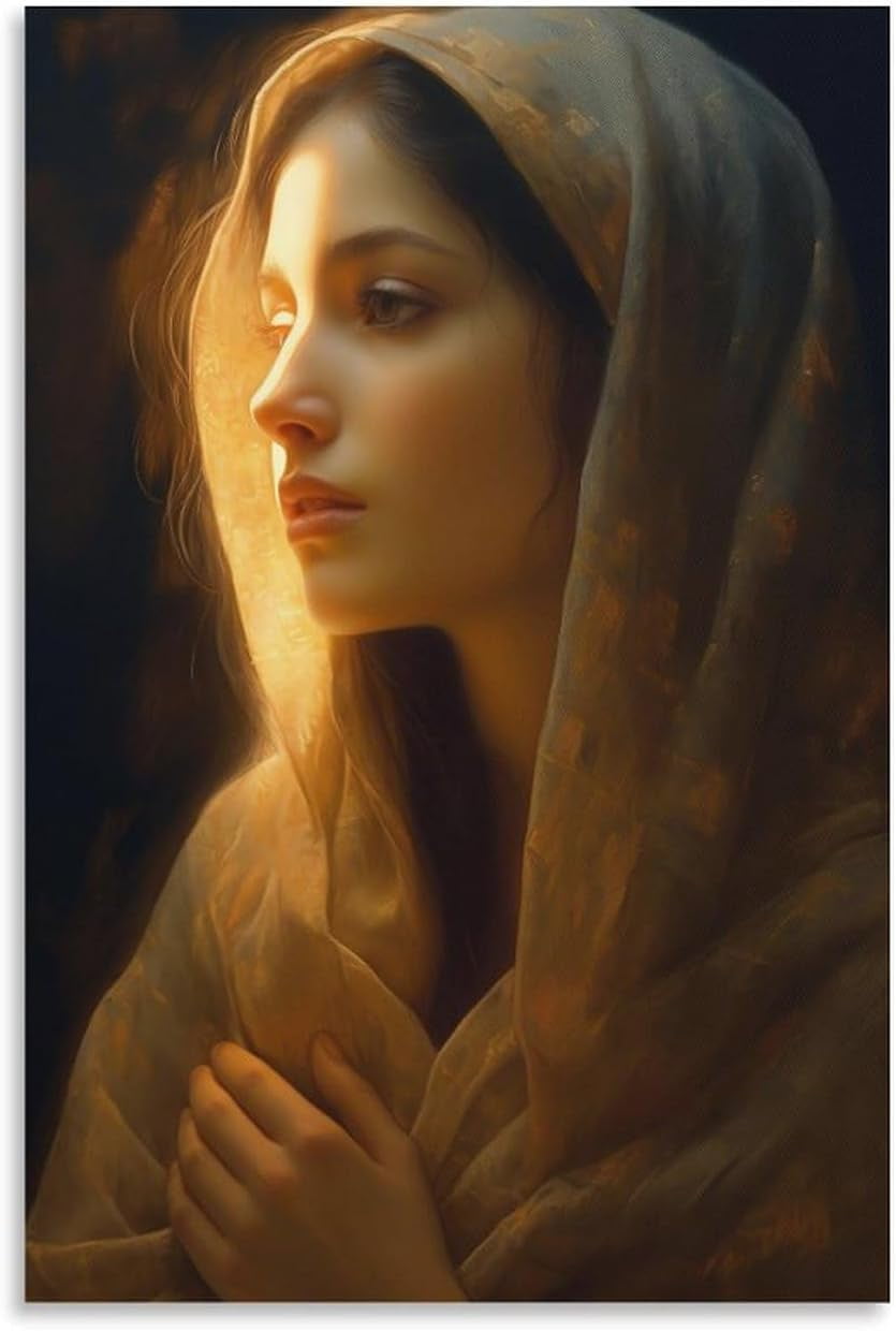 AEFER Sacred Heart of Jesus Picture Christ Poster Religious Canvas Wall ...