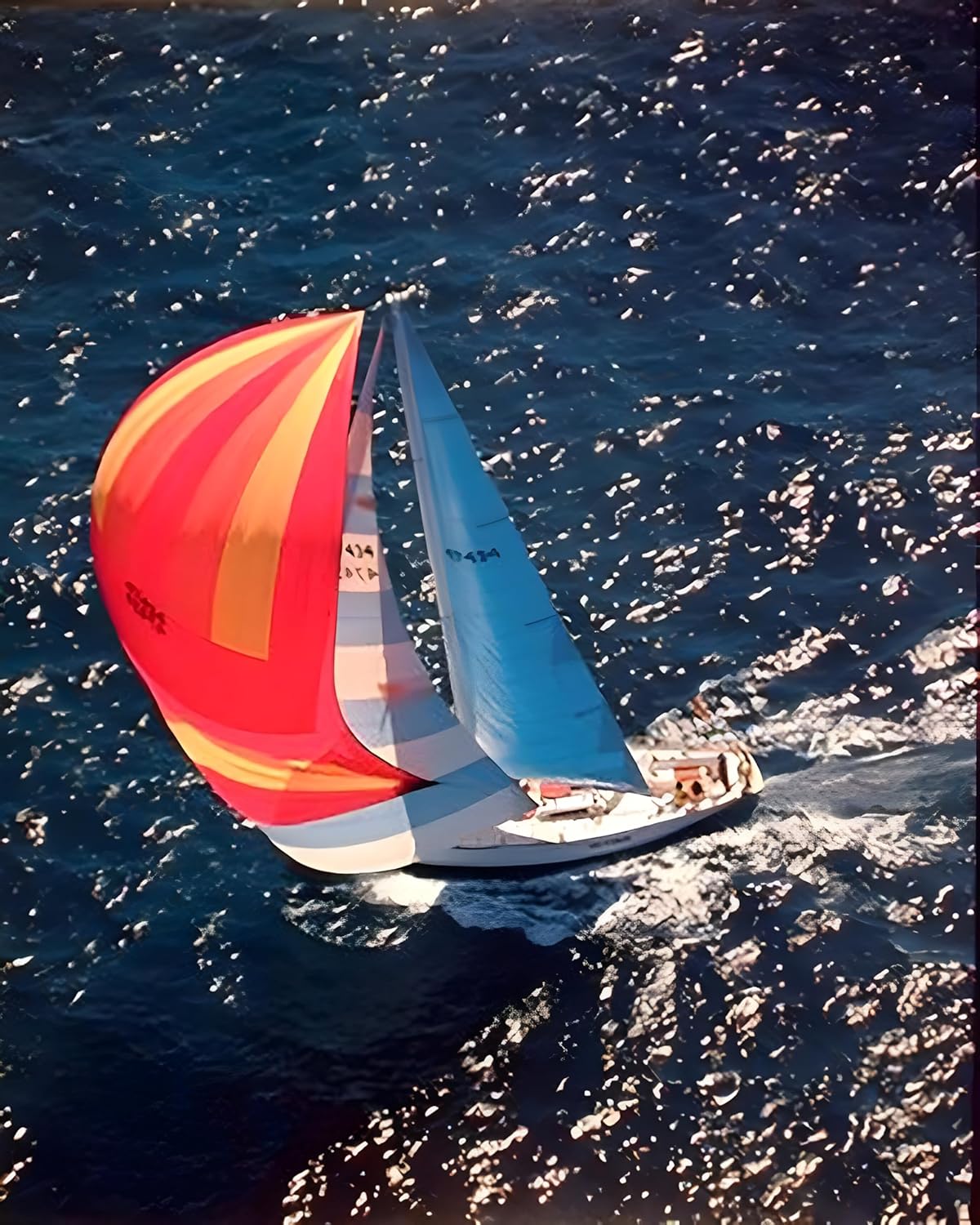 AEFER Sailboat Ocean Boating Seascape Scenic Wall Decor Art Print ...