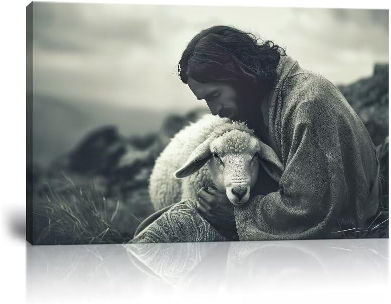 AEFER Scripture Wall Art Religious Wall Decor Jesus Pictures for ...