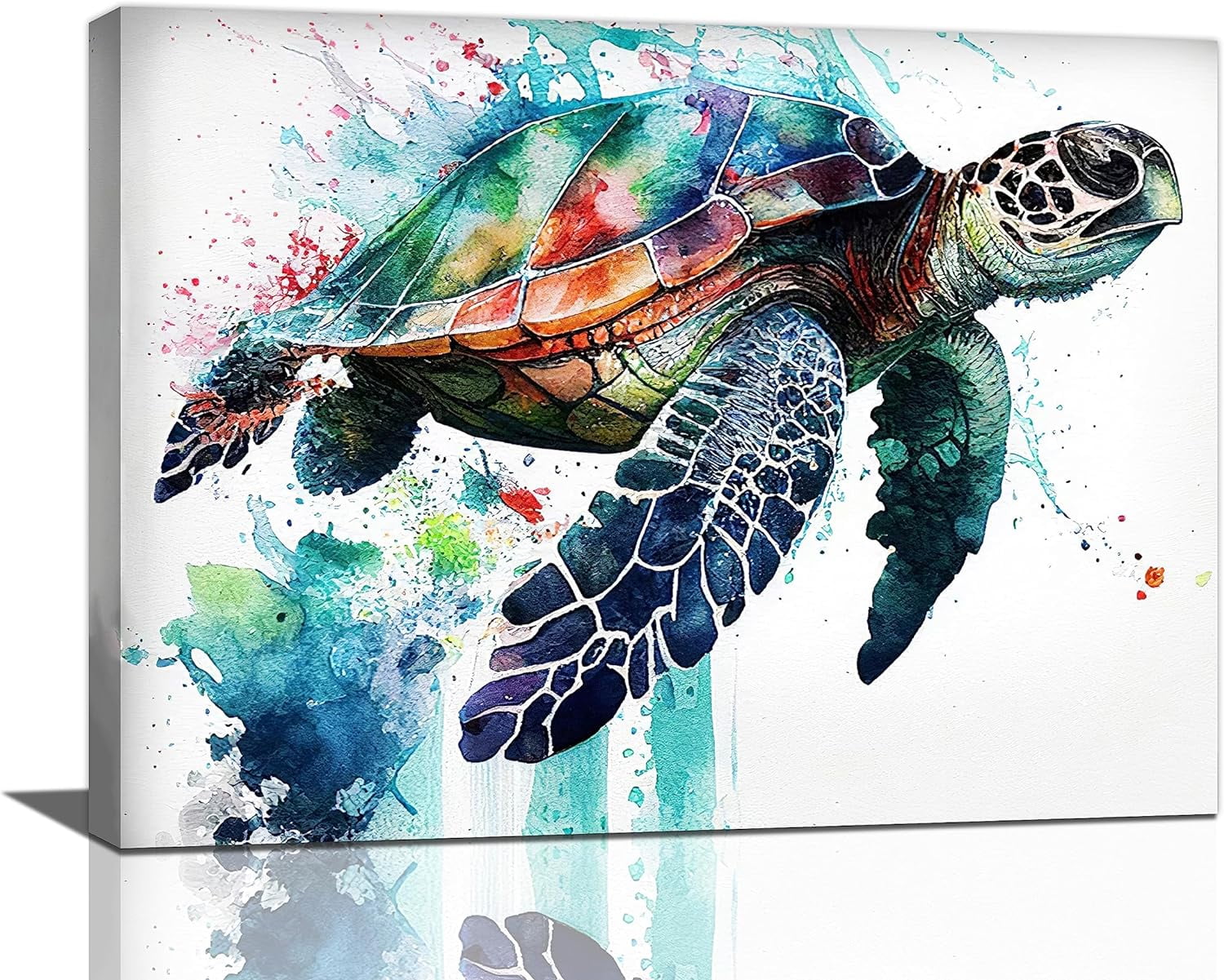 AEFER Sea Turtle Bathroom Wall Art Nautical Ocean Turtle Pictures Wall ...