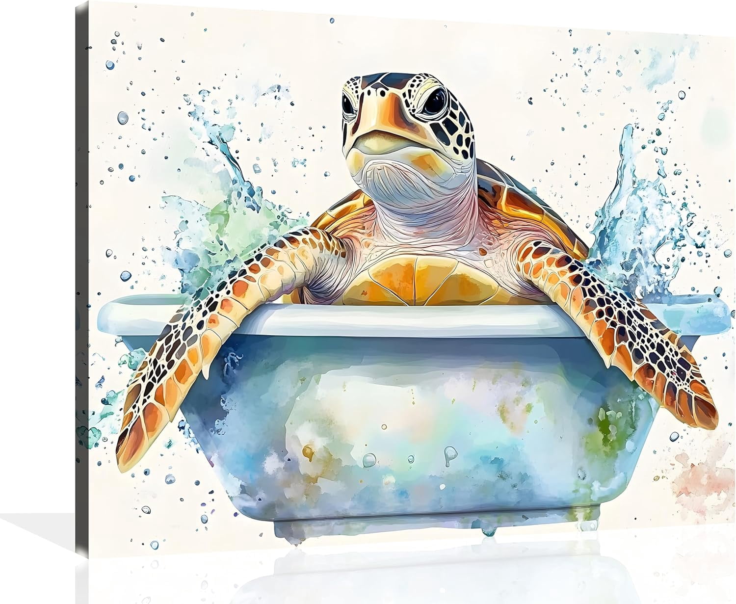 AEFER Sea Turtle Bathroom Wall Art Sea Turtle Bathroom Pictures Funny ...