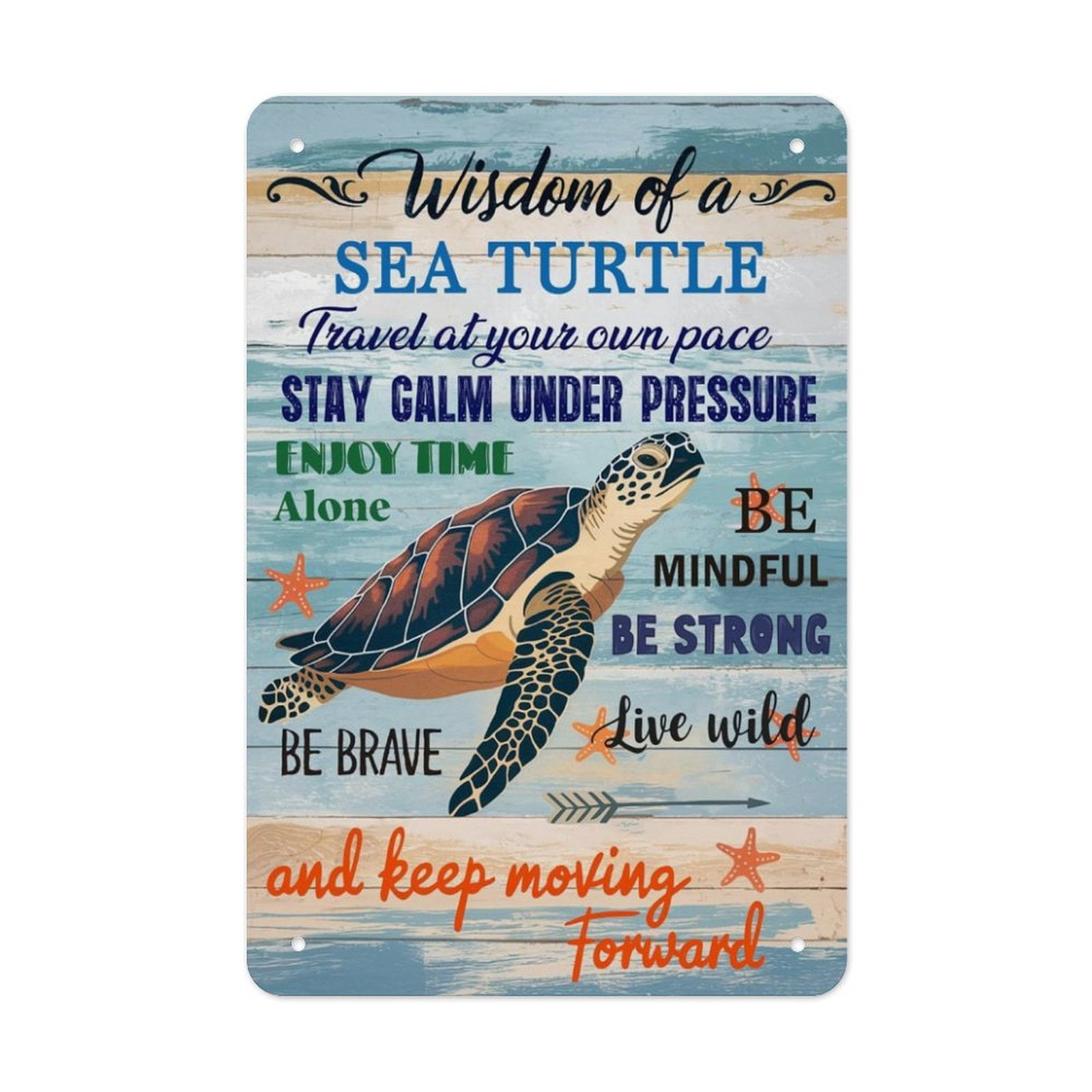 AEFER Sea Turtle Decor Inspirational Turtle Decor for Office Bedroom ...