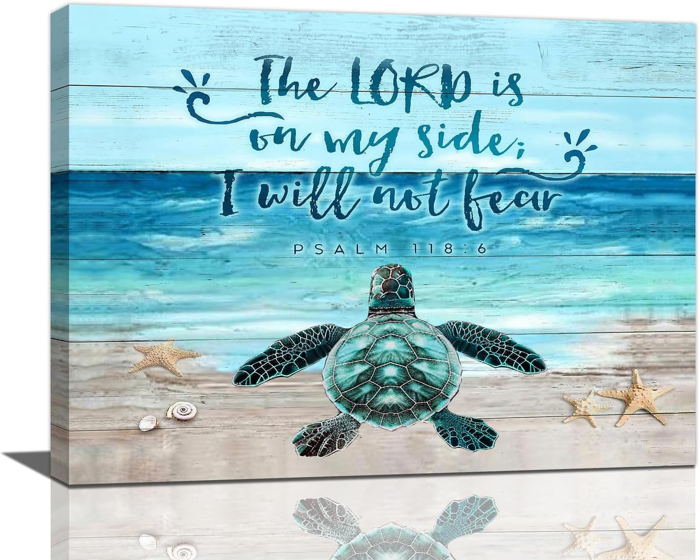 AEFER Sea Turtle Wall Art Sea Turtle Pictures Wall Decor Christian ...