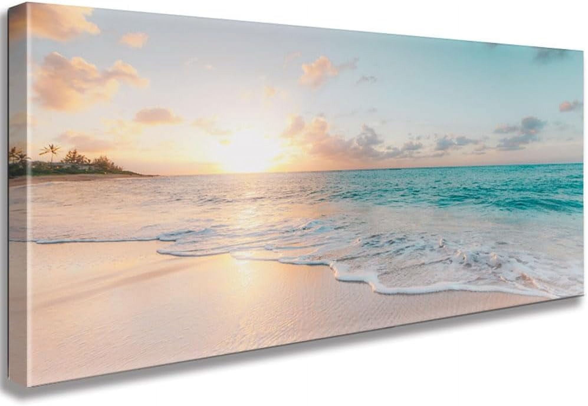 AEFER Seascape Canvas Wall Art Nature Scenery Painting Beach Prints ...