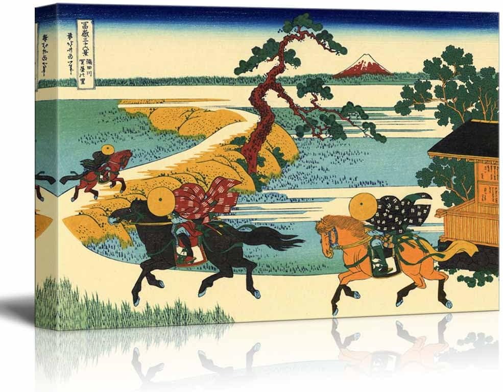 AEFER Sekiya Village on The Sumida River by Katsushika Hokusai - Canvas ...