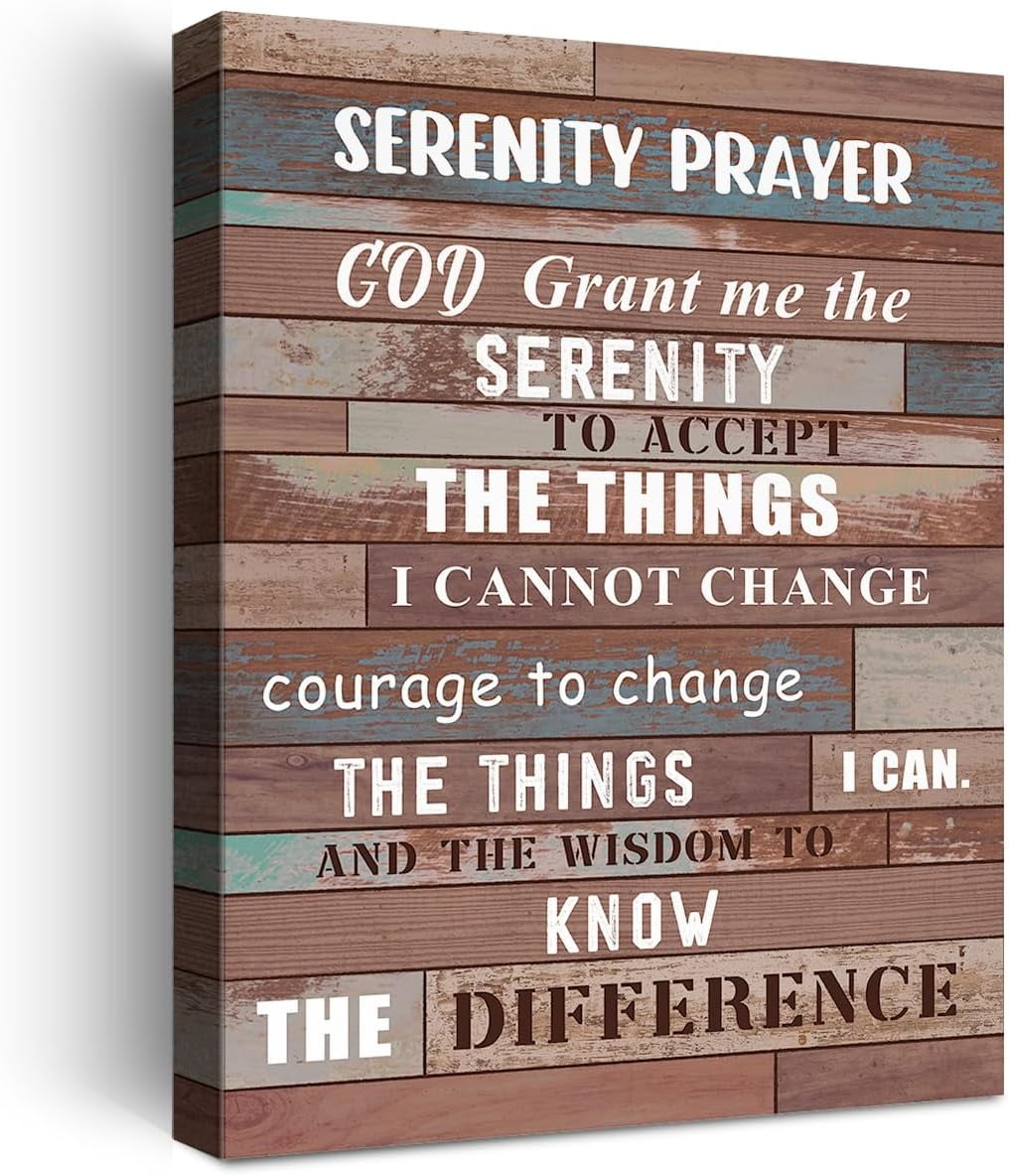 AEFER Serenity Prayer Canvas Wall Art,God Grant Me The Serenity Canvas ...
