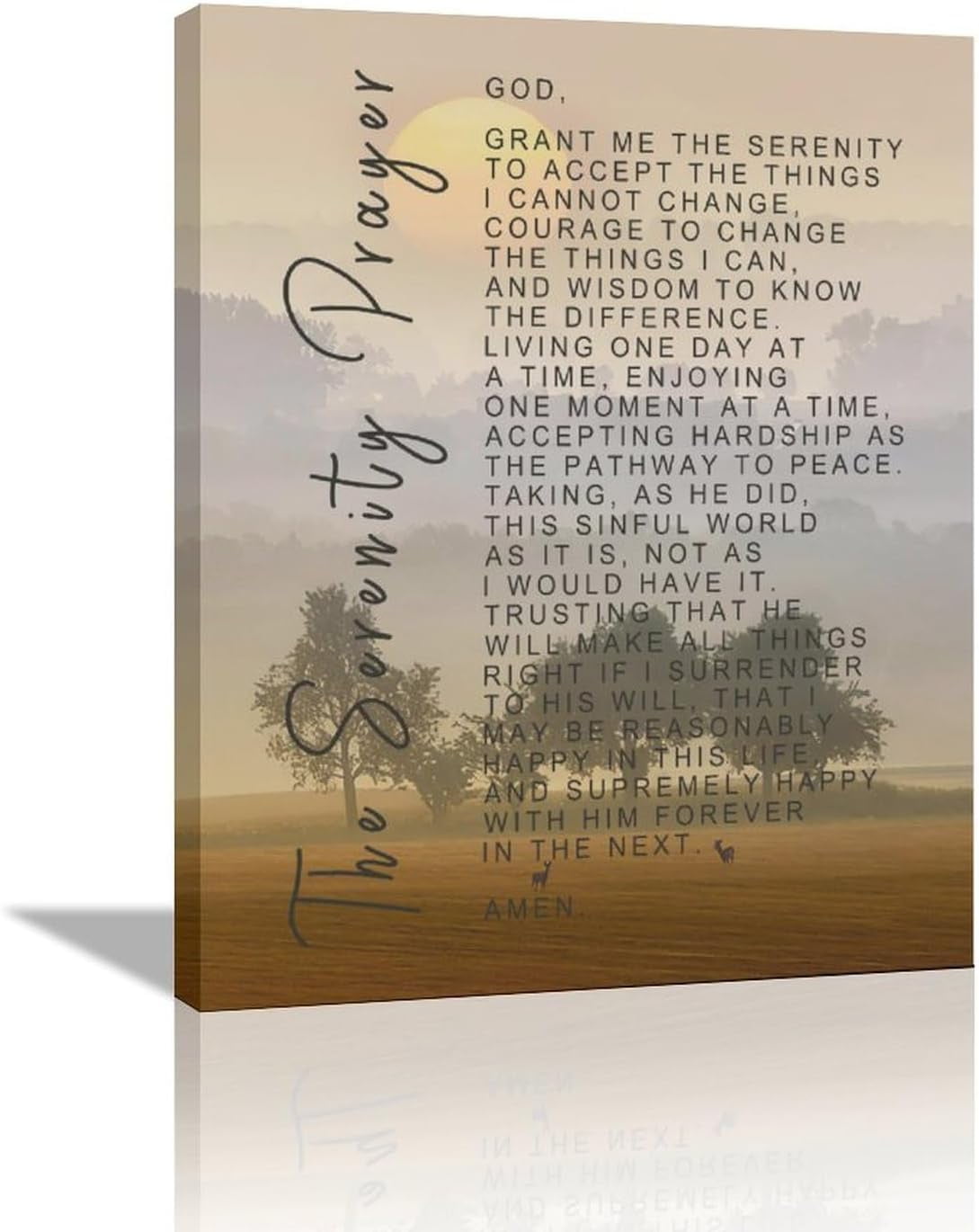 AEFER The Serenity Prayer Canvas Wall Art Serenity Prayer Sign Pictures ...