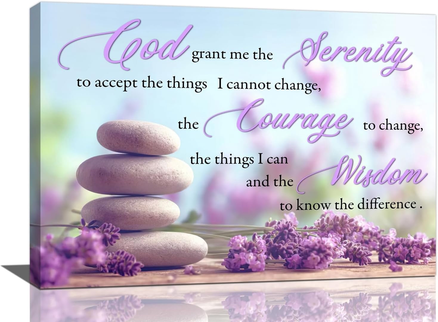 AEFER Serenity Prayer Wall Art Christian Bible Scripture Wall Decor ...