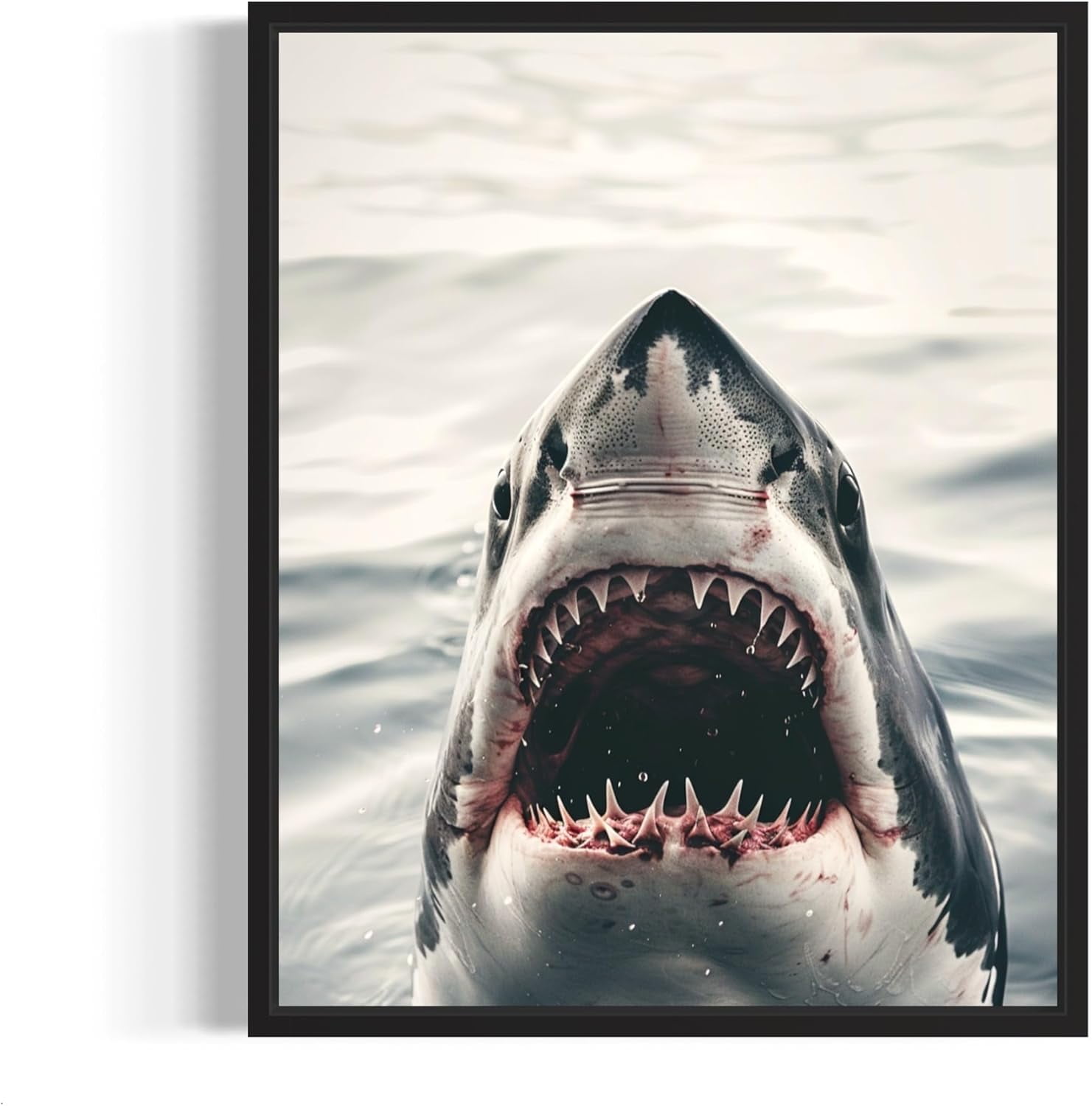 AEFER Shark Poster Art Print, Animal Portrait Wall Art Nature Decor ...