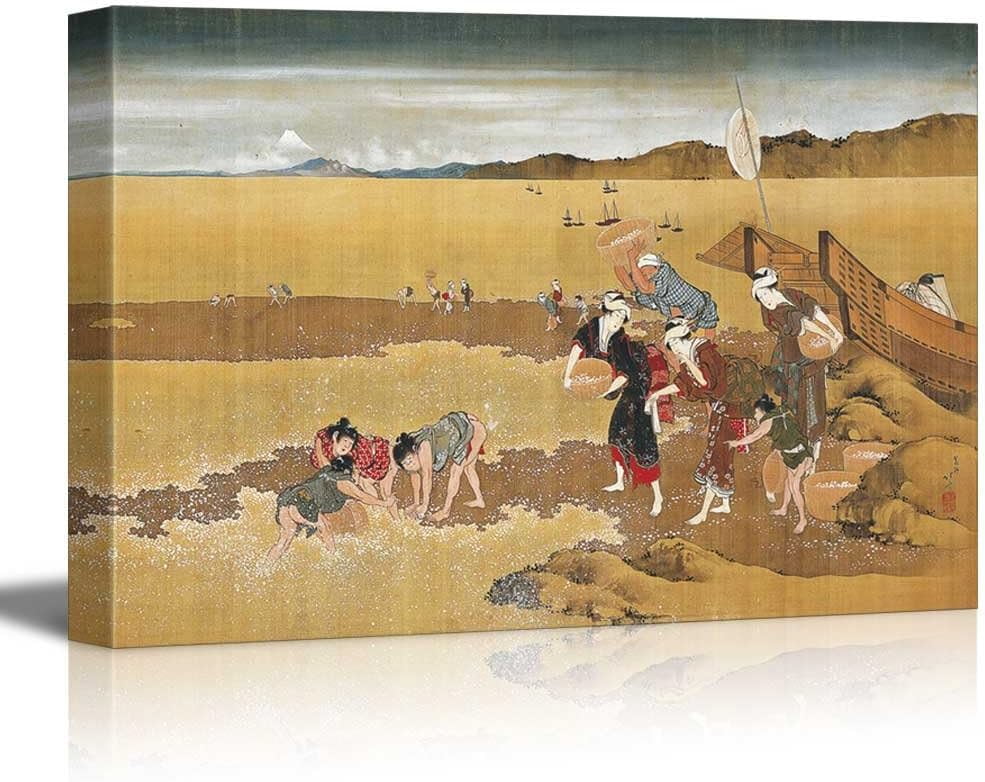 AEFER Shell Gathering by Katsushika Hokusai - Canvas Print Wall Art ...