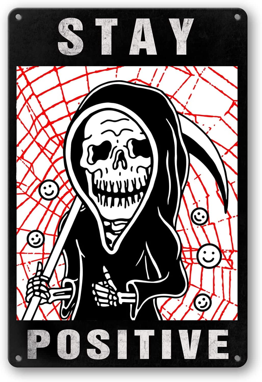 AEFER Skull Room Sign Funny Gothic Wall Decor Spooky Home Decor ...